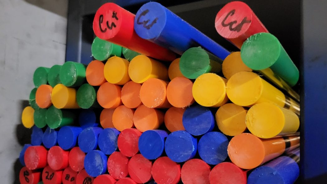 Acetal Plastic Rod Blue Red Green Yellow| Busy Bee Brushware